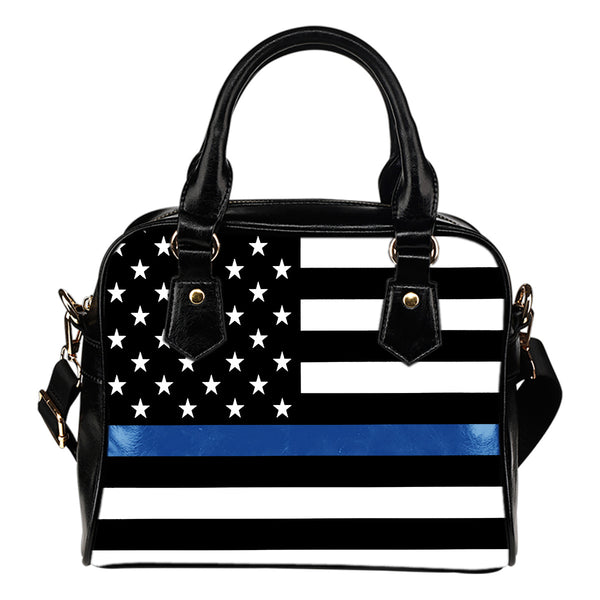 Thin Blue Line American Flag Shoulder Bag - Thin Blue Line Shop