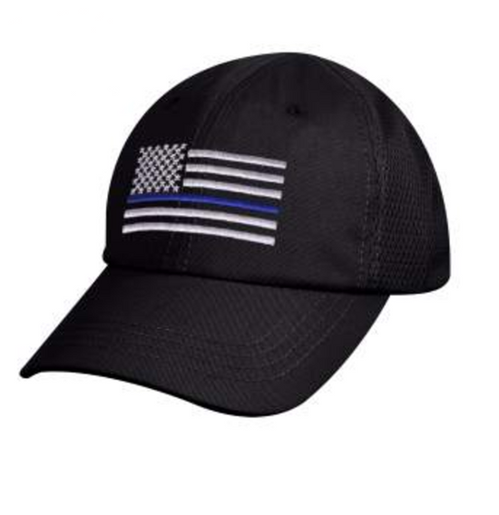 American Flag Blue Line Low Profile Cap - Mesh Style – Thin Blue Line Shop