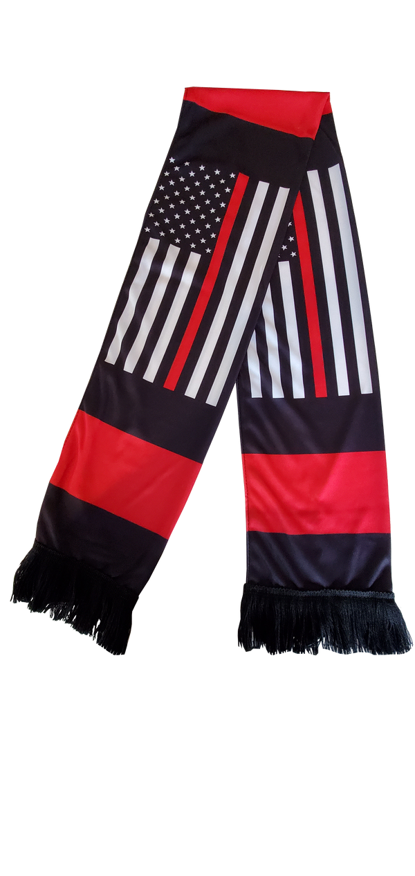 Thin Red Line American Flag Scarf - Thin Blue Line Shop